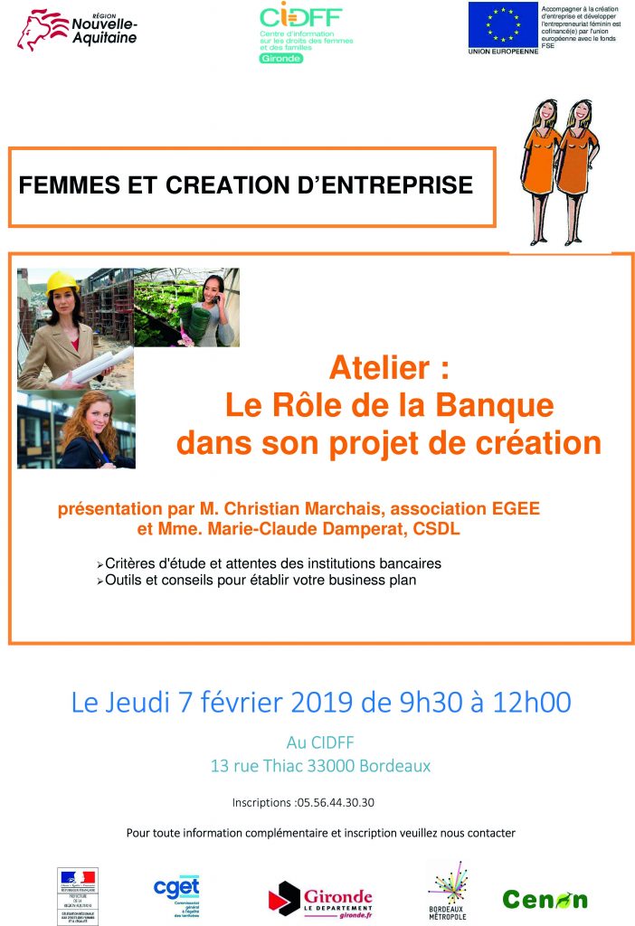 Atelier : le rôle de la banque dans son projet de création - Maison de ...